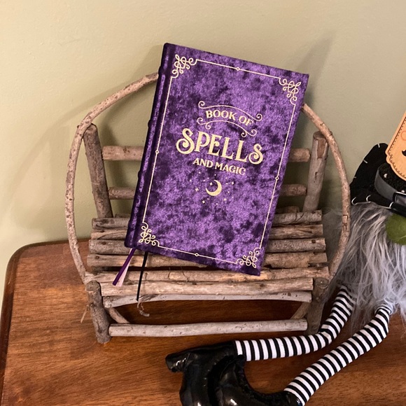 Office | New Velvet Fabric Covered Book Of Spells And Magic Notebook Jo ...
